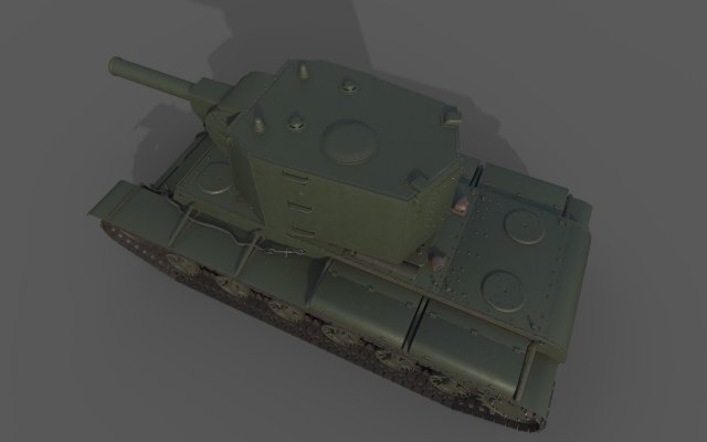 KV 2 model 1939 3D Model in Tank 3DExport