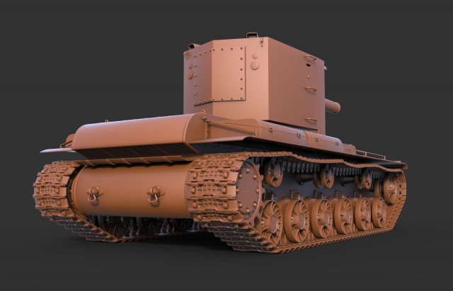 KV 2 model 1939 3D Model in Tank 3DExport