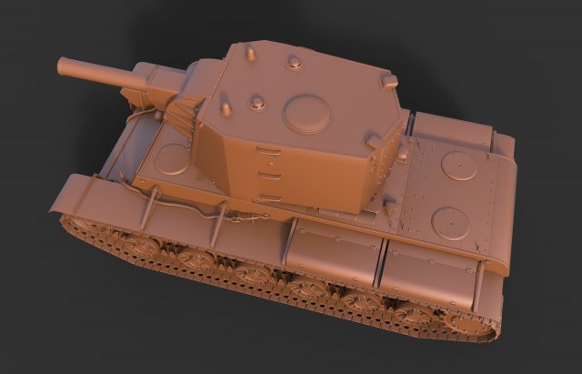 KV 2 model 1939 3D Model in Tank 3DExport