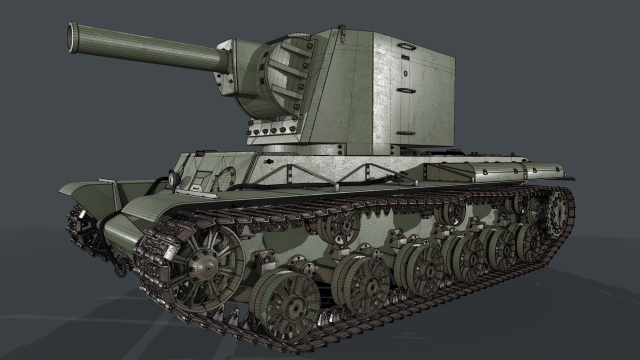 KV 2 model 1939 3D Model in Tank 3DExport