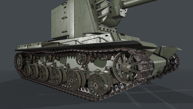 KV 2 model 1939 3D Model in Tank 3DExport