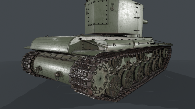 KV 2 model 1939 3D Model in Tank 3DExport