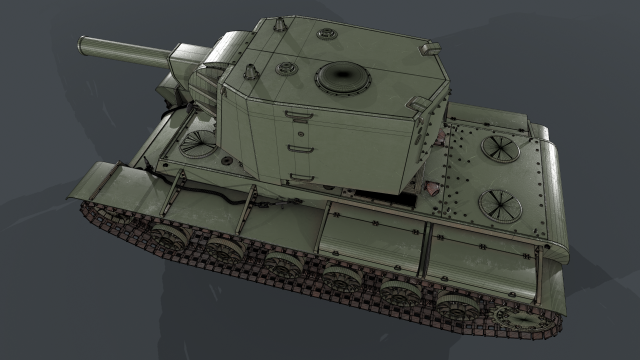 KV 2 model 1939 3D Model in Tank 3DExport