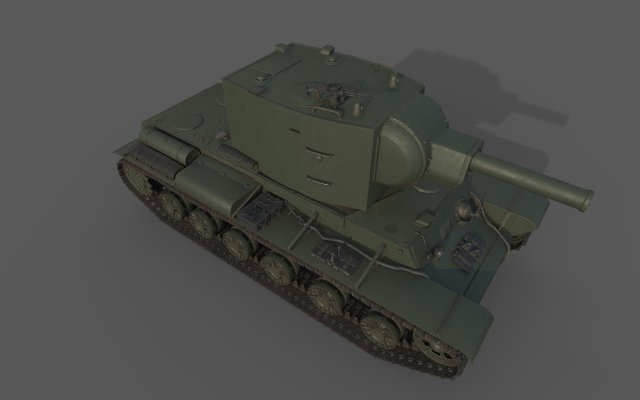 KV 2 model 1940 3D Model in Tank 3DExport