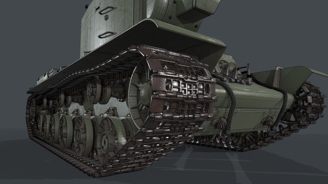 KV 2 model 1940 3D Model in Tank 3DExport