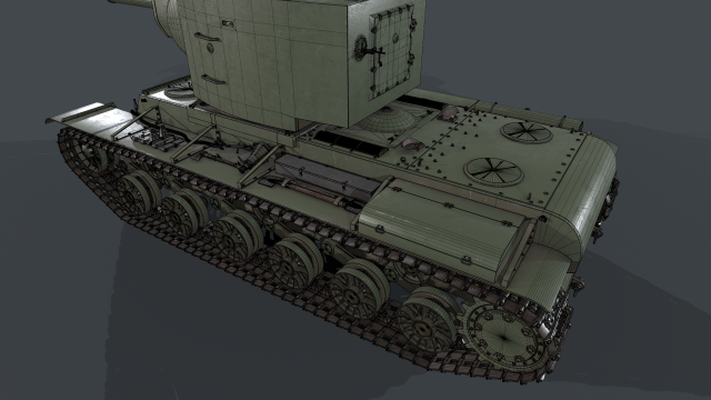 KV 2 model 1940 3D Model in Tank 3DExport