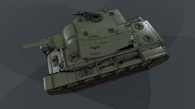 KV 2 model 1940 3D Model in Tank 3DExport