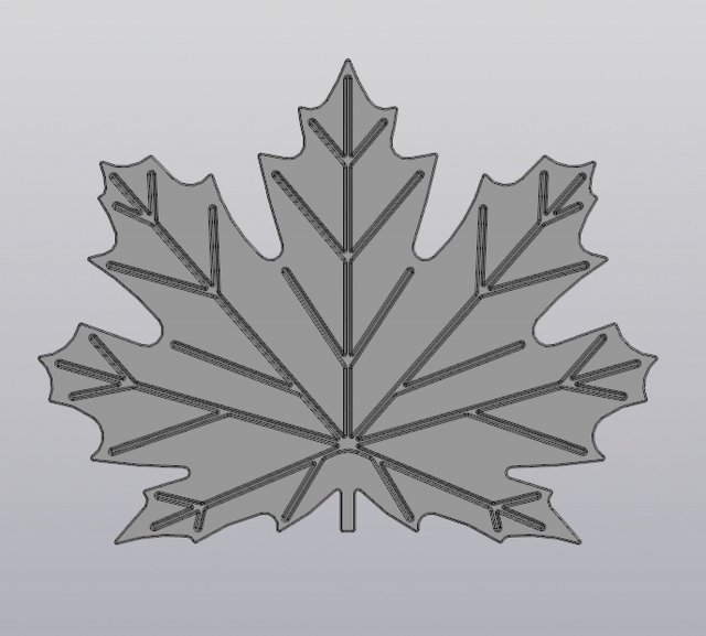 Cup coaster Maple leaf 3D Print Model in Decor 3DExport