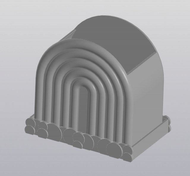 Rainbow and clouds Planter 3D Print Model in Decor 3DExport