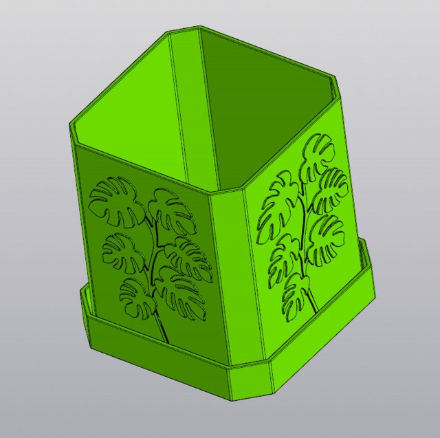 Monstera plant Planter 3D Print Model in Decor 3DExport