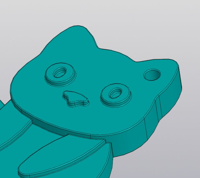 Hoba cat Keychain 3D Print Model in Decor 3DExport