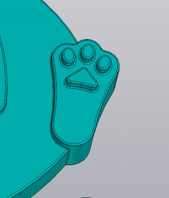 Hoba cat Keychain 3D Print Model in Decor 3DExport