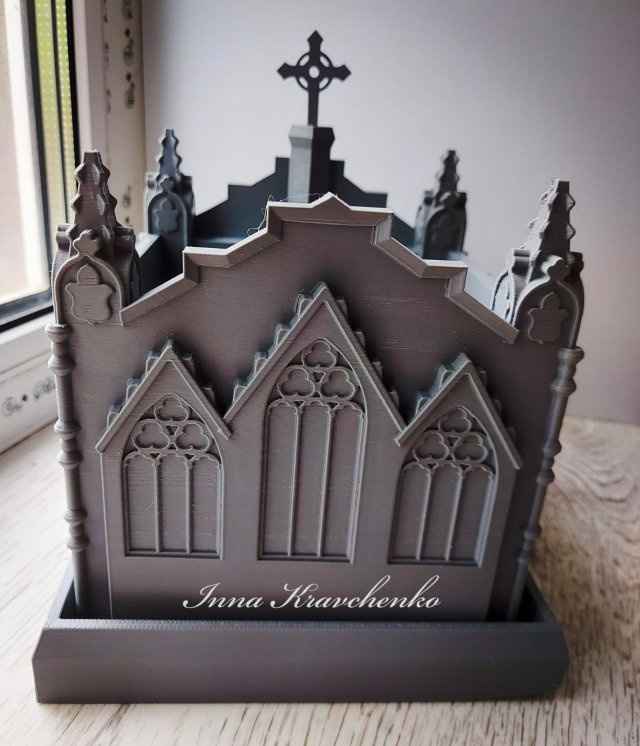 Gothic Crypt Planter 3D Print Model in Decor 3DExport