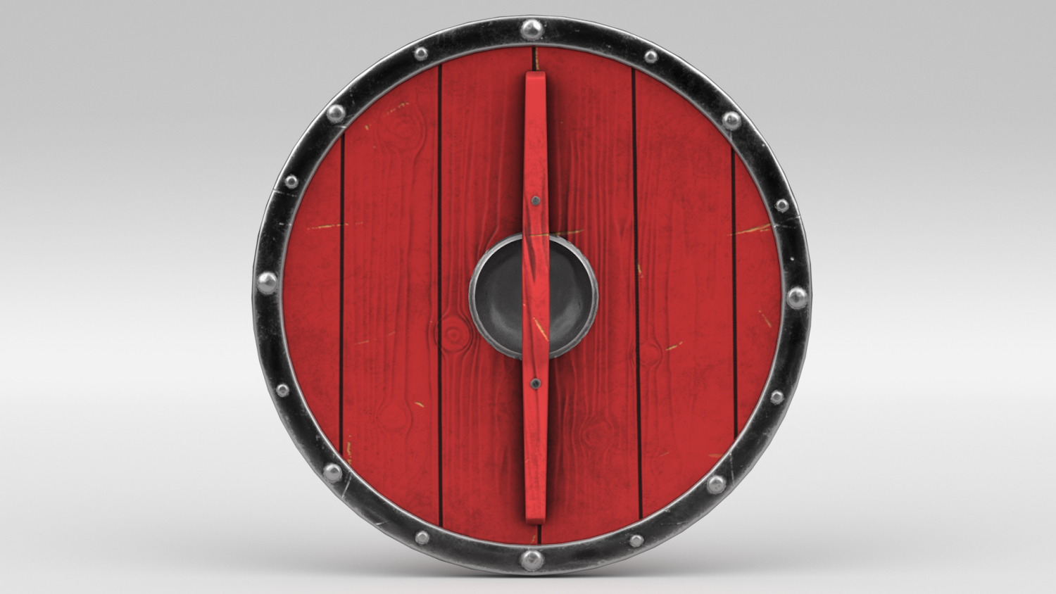 Red Viking Shield 3D Models in Shield 3DExport