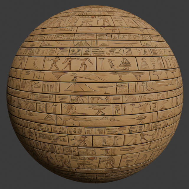 II Egyptian Hieroglyph Seamless PBR Texture CG Textures in Man made ...