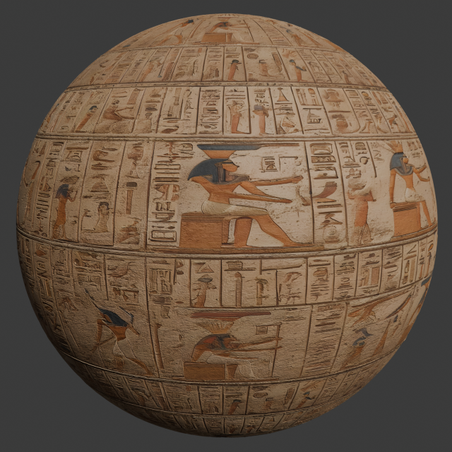 XII Egyptian Hieroglyph Seamless PBR Texture CG Textures in 3D Textures ...