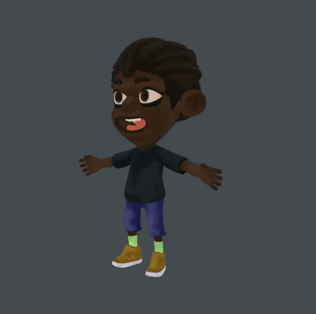 boy hand-painted 3d character 3D Model in Child 3DExport