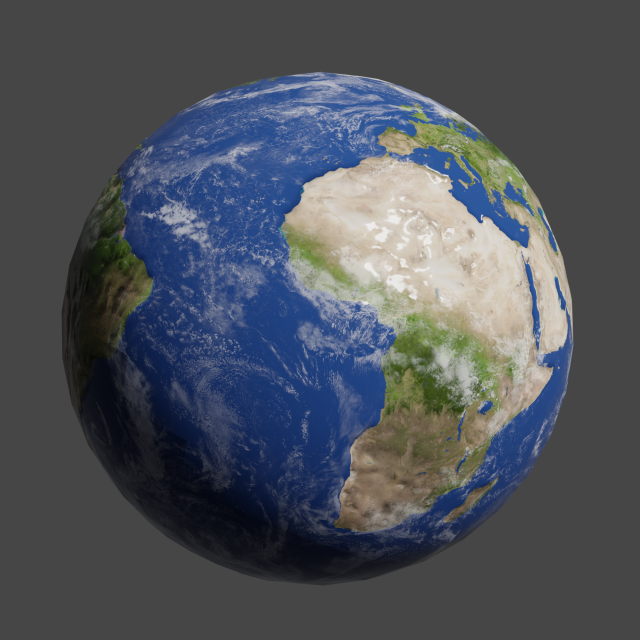 low polygon planet earth Free 3D Model in Landscapes 3DExport