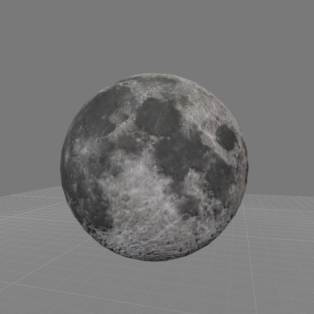 moon planet with low polygons Gratis Modelo 3D in Paisajes 3DExport