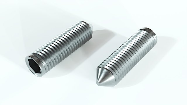 Collection of 21 bolts and screws 3D Model in Miscellaneous 3DExport