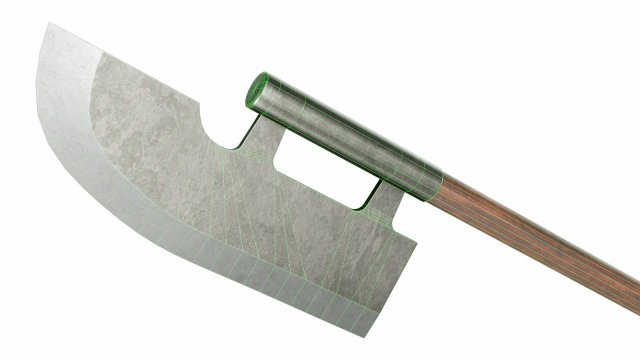 Halberd 3D Model in Melee 3DExport