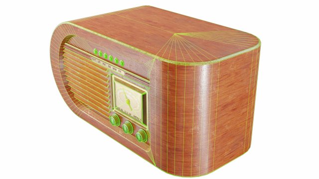 Radio 3D Model in Audio 3DExport