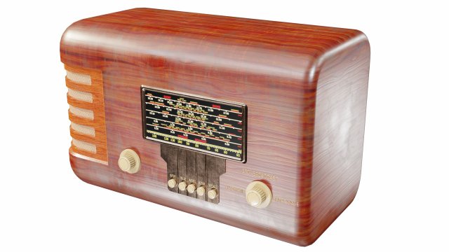 Retro radio 3D Model in Audio 3DExport