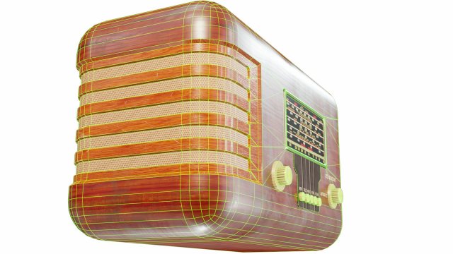 Retro radio 3D Model in Audio 3DExport