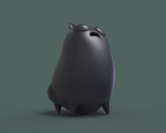 the cute chubby cat 3d print model Free 3D Print Model in Animals 3DExport