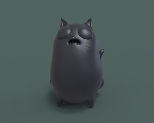 the cute chubby cat 3d print model Free 3D Print Model in Animals 3DExport