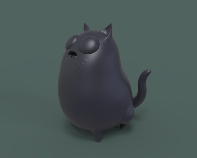 the cute chubby cat 3d print model Free 3D Print Model in Animals 3DExport