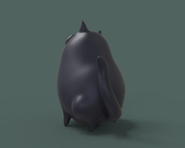 the cute chubby cat 3d print model Free 3D Print Model in Animals 3DExport