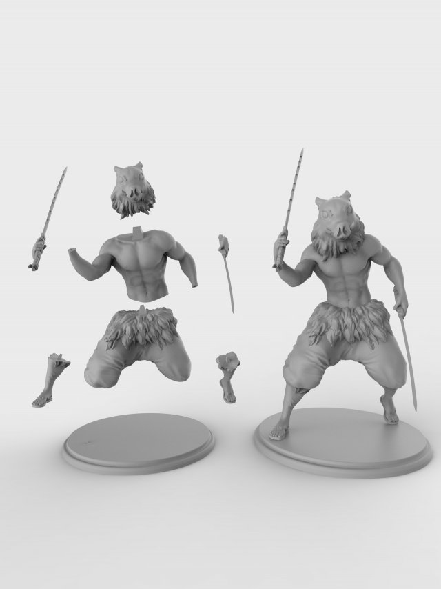 hashibira inosuke from demon slayer 3d print model 3D Print Model in ...