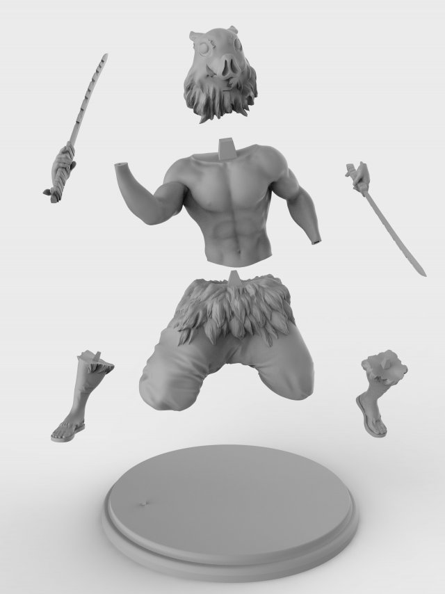 hashibira inosuke from demon slayer 3d print model 3D Print Model in ...