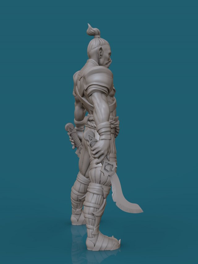 orc with two swords 3d print model 3D Print Model in Monsters ...