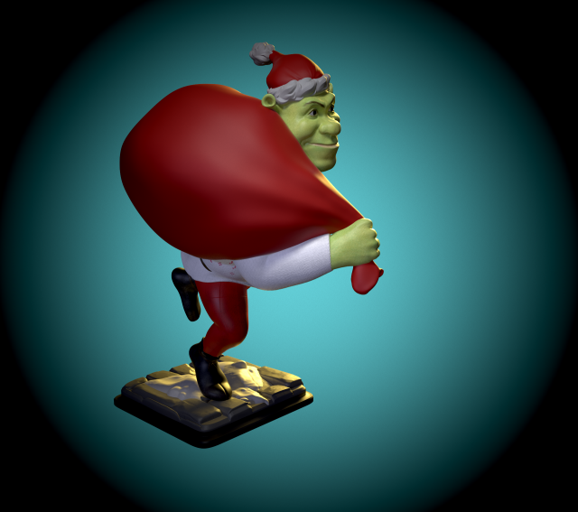 Santa Shrek 3d print model 3D Print Model in Monsters & Creatures 3DExport
