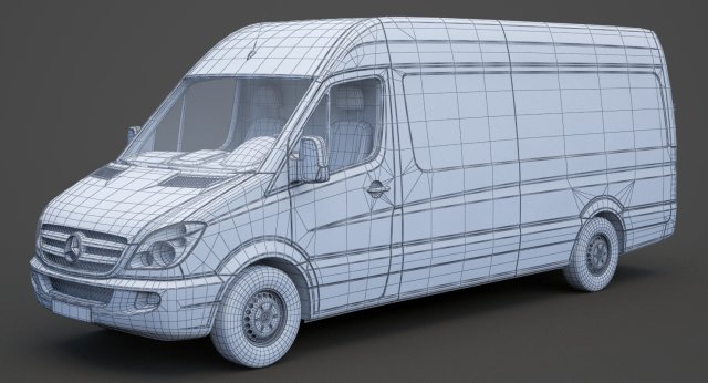 Mercedes-Benz Sprinter 3D Model in Van and Minivan 3DExport