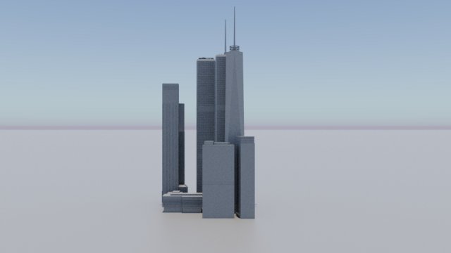 WTC COMPLEX OLD AND NEW 3D Model in Buildings 3DExport