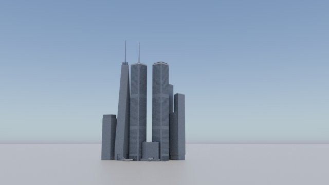 WTC COMPLEX OLD AND NEW 3D Model in Buildings 3DExport