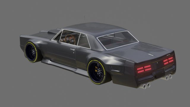Pontiac GTO Widebody Kit 3D Model in Classic Cars 3DExport