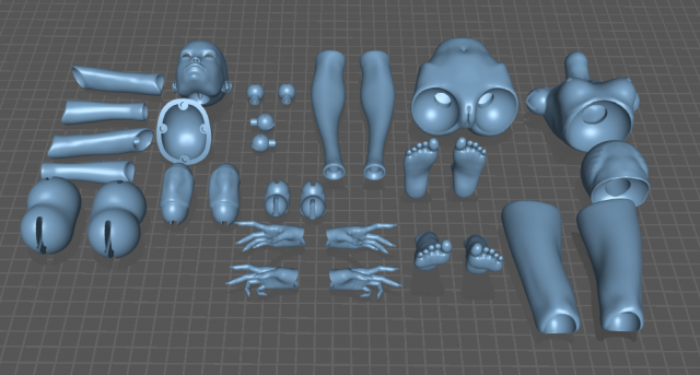 Bjd doll for 3d printing adela 40cm 3D Print Model in Toys 3DExport