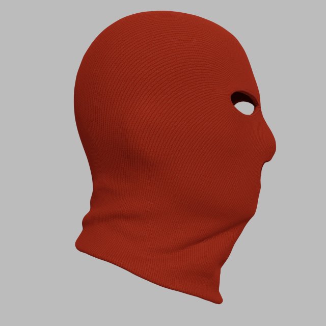 black and red balaclava mask 3D Model in Clothing 3DExport