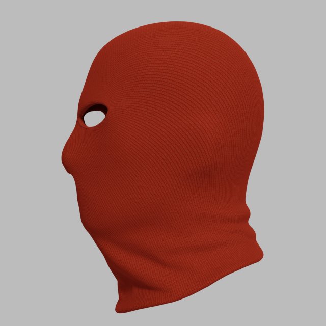 black and red balaclava mask 3D Model in Clothing 3DExport