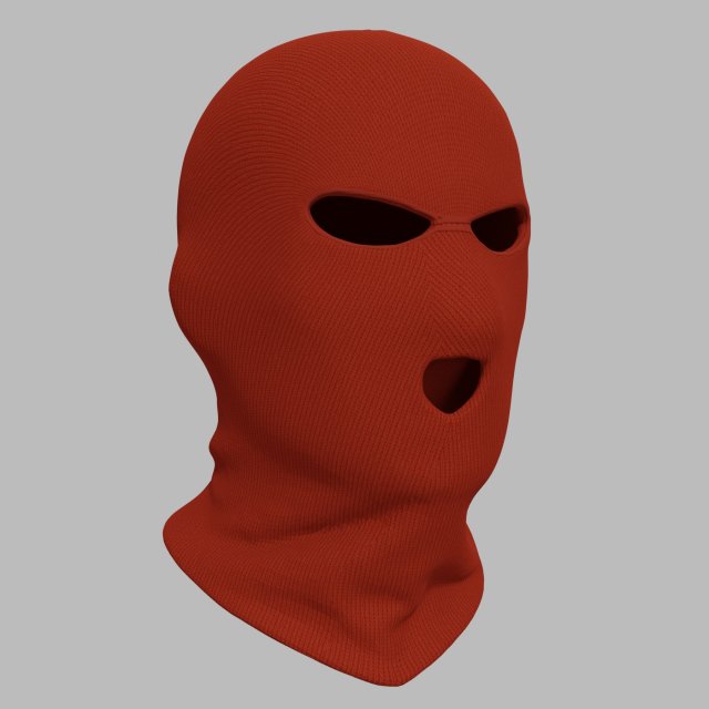 black and red balaclava mask 3D Model in Clothing 3DExport