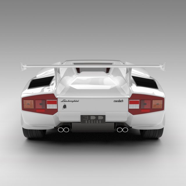 Lambo Countach 3D Model in Cart 3DExport
