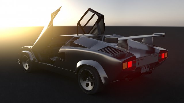 Lambo Countach 3D Model in Cart 3DExport