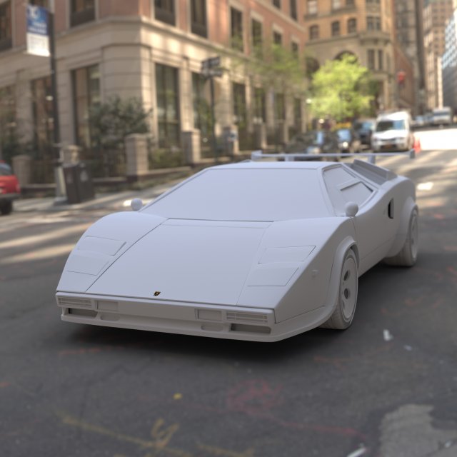 Lambo Countach 3D Model in Cart 3DExport
