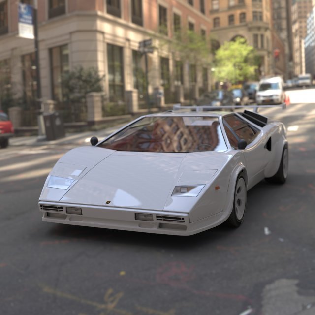 Lambo Countach 3D Model in Cart 3DExport