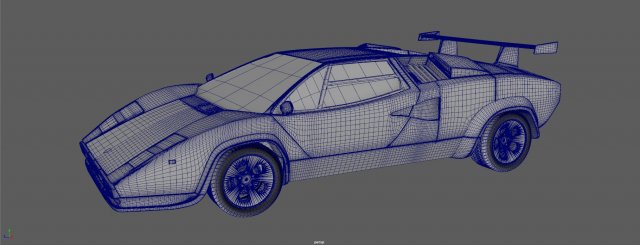 Lambo Countach 3D Model in Cart 3DExport
