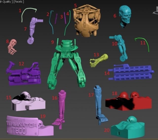 THE TERMINATOR T-800 3D Print Model in Monsters & Creatures 3DExport